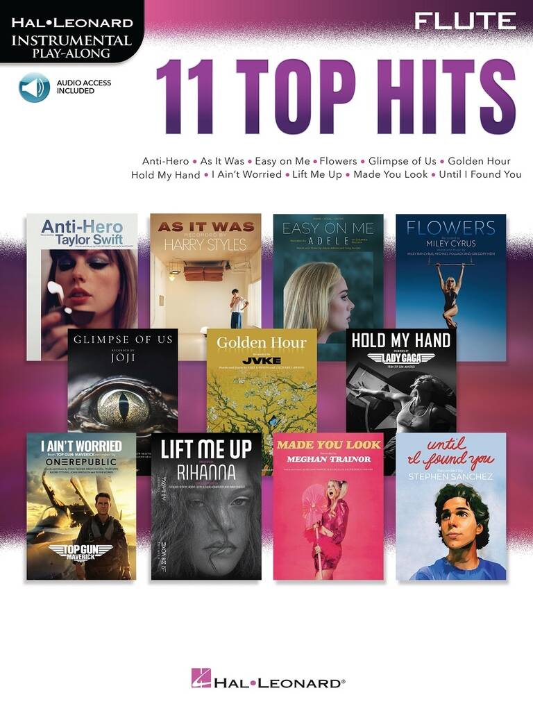 11 Top Hits for Flute, Instrumental Play-Along Spartiti Flauto Online ...